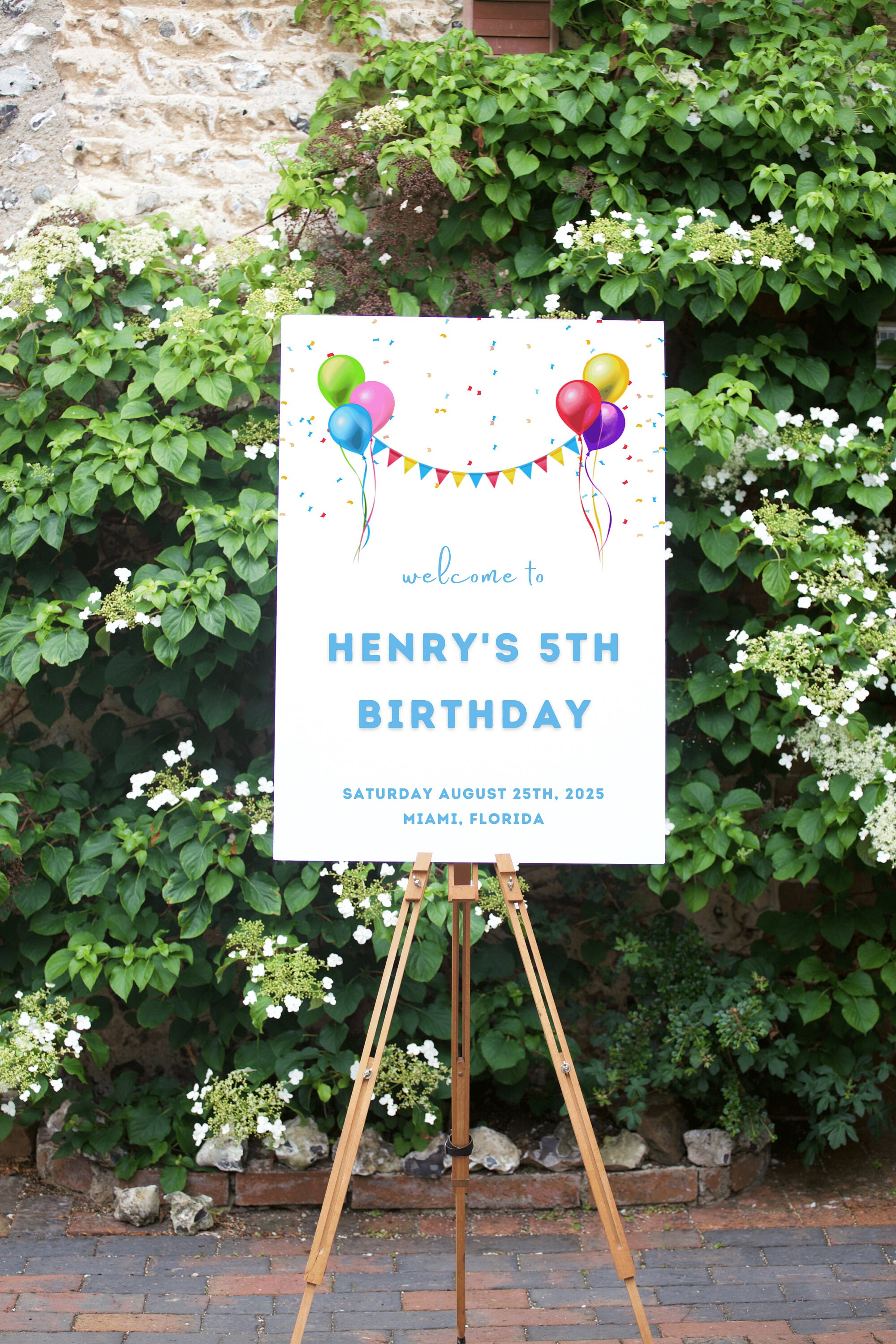Custom Birthday Sign, DIY Birthday Sign Template, Editable, Unisex ...