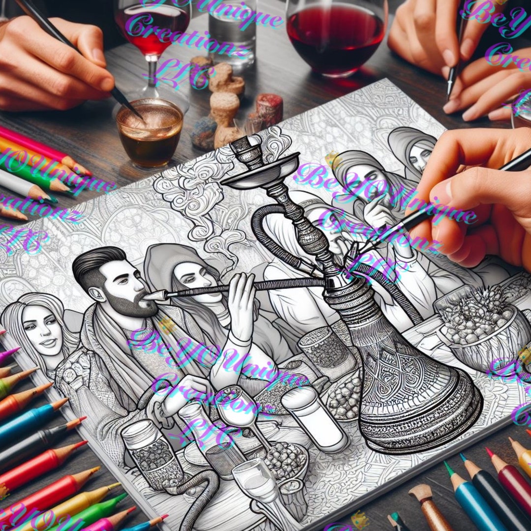 Smoker’s Delight Digital Adult Coloring Book - Etsy