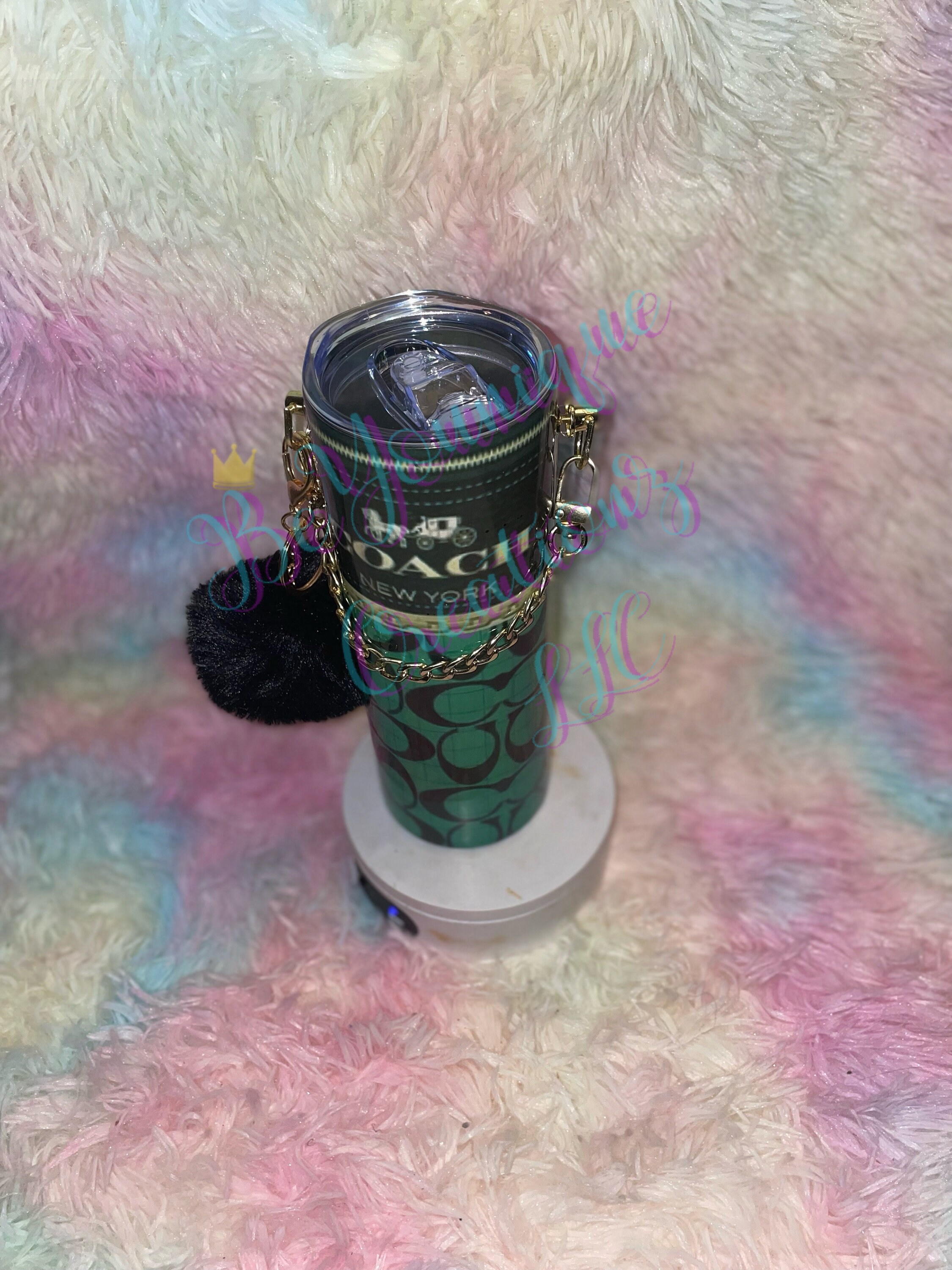 20oz Designer Tumbler With Chain - Etsy