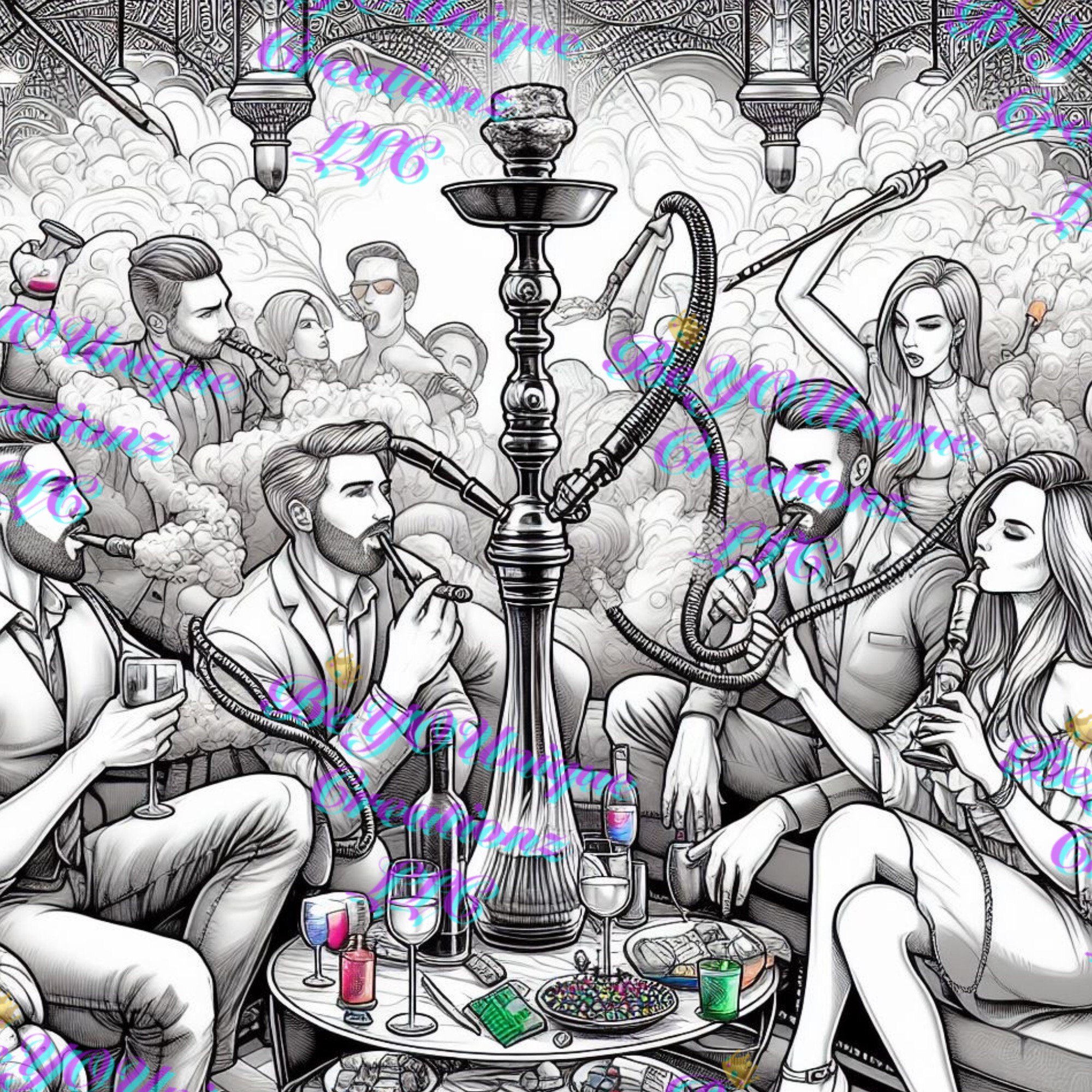 Smoker’s Delight Digital Adult Coloring Book - Etsy
