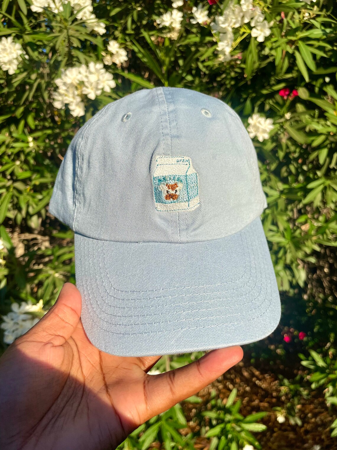 Milk Carton Machine Embroidered Dad Cap Strawberry - Etsy