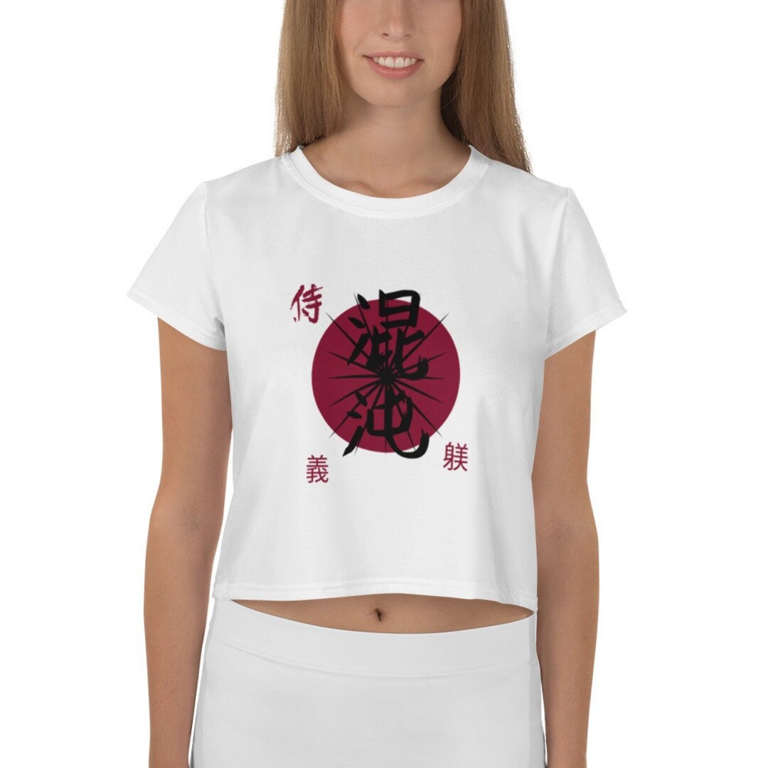 Kanji Japanese Writing Using Chinese Characters Crop Top Tee - Etsy