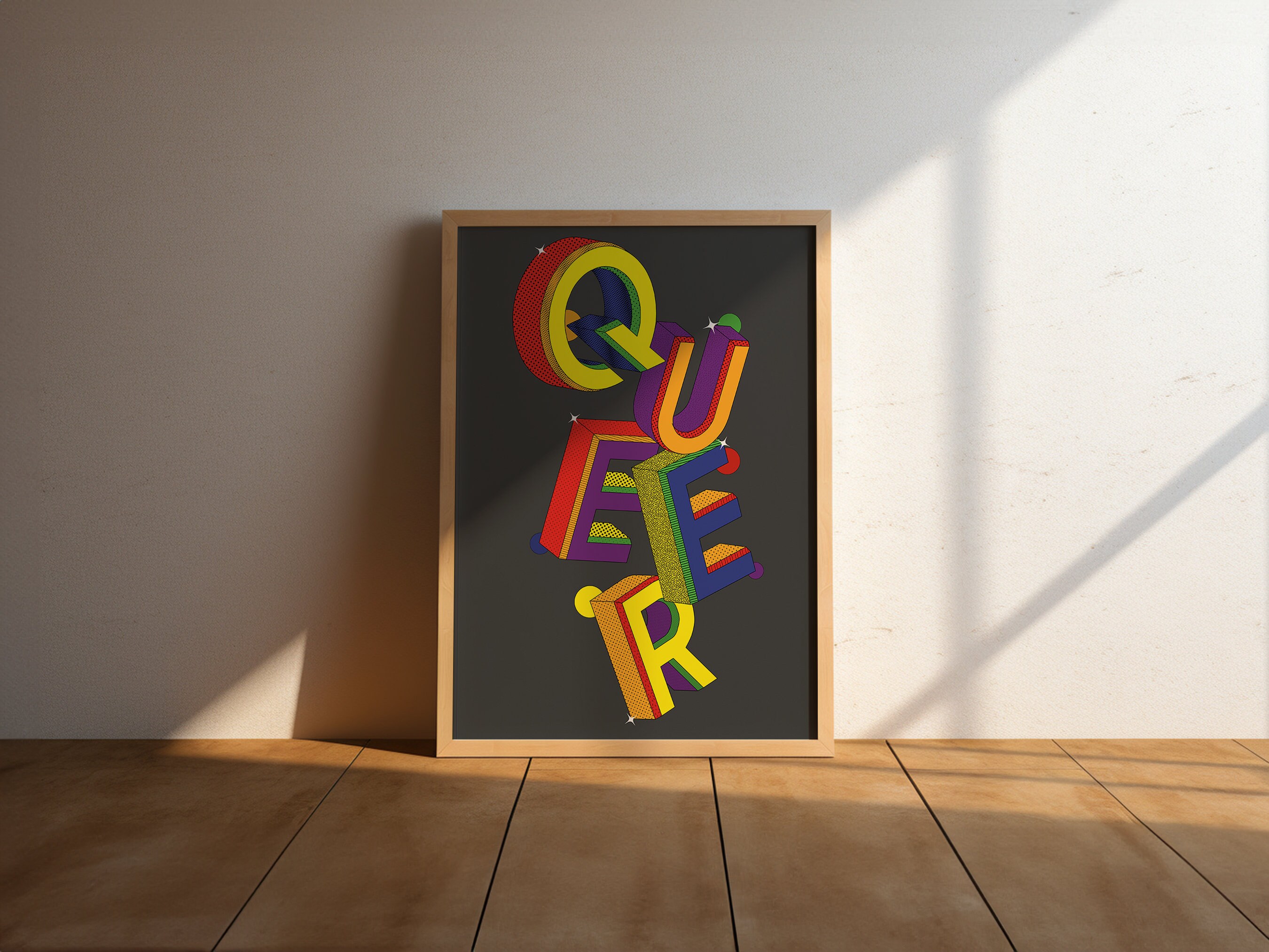 Queer Retro Poster - LGBTQIA+ Art Print for Wall Decoration. - Etsy