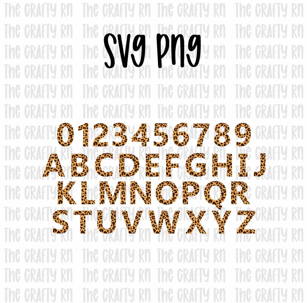 Leopard Lettering Svg, Leopard Number Svg, Leopard Png, Cricut Cut ...