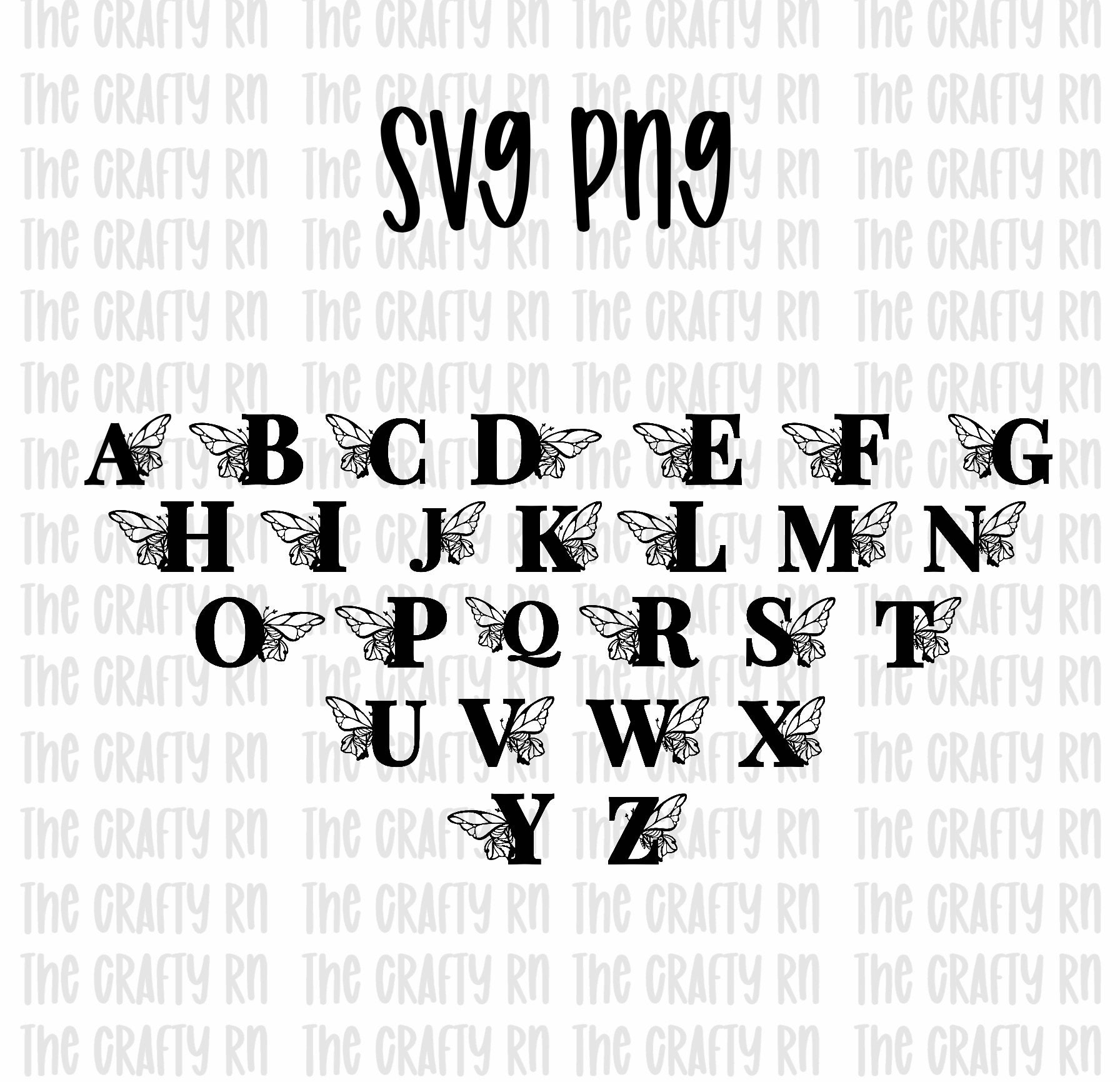 Butterfly Lettering SVG, Butterfly Lettering Png, Cricut Cut Files ...