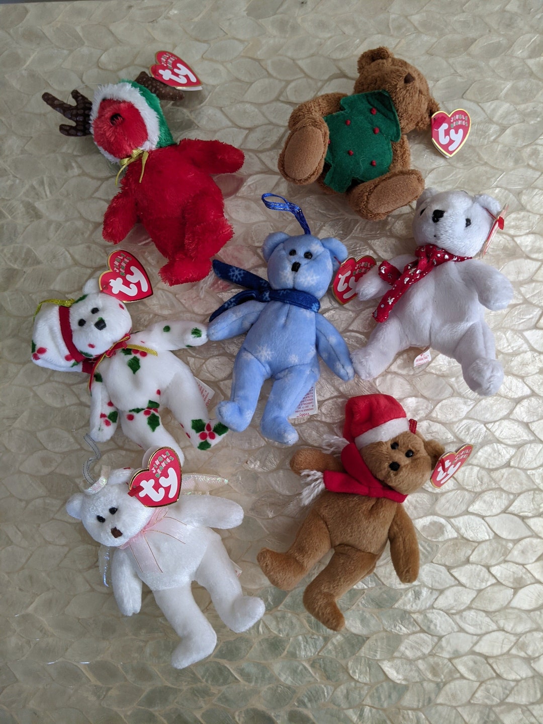 Ty Original Beanie Babies - Christmas Holiday Collection - Teenie Bears ...