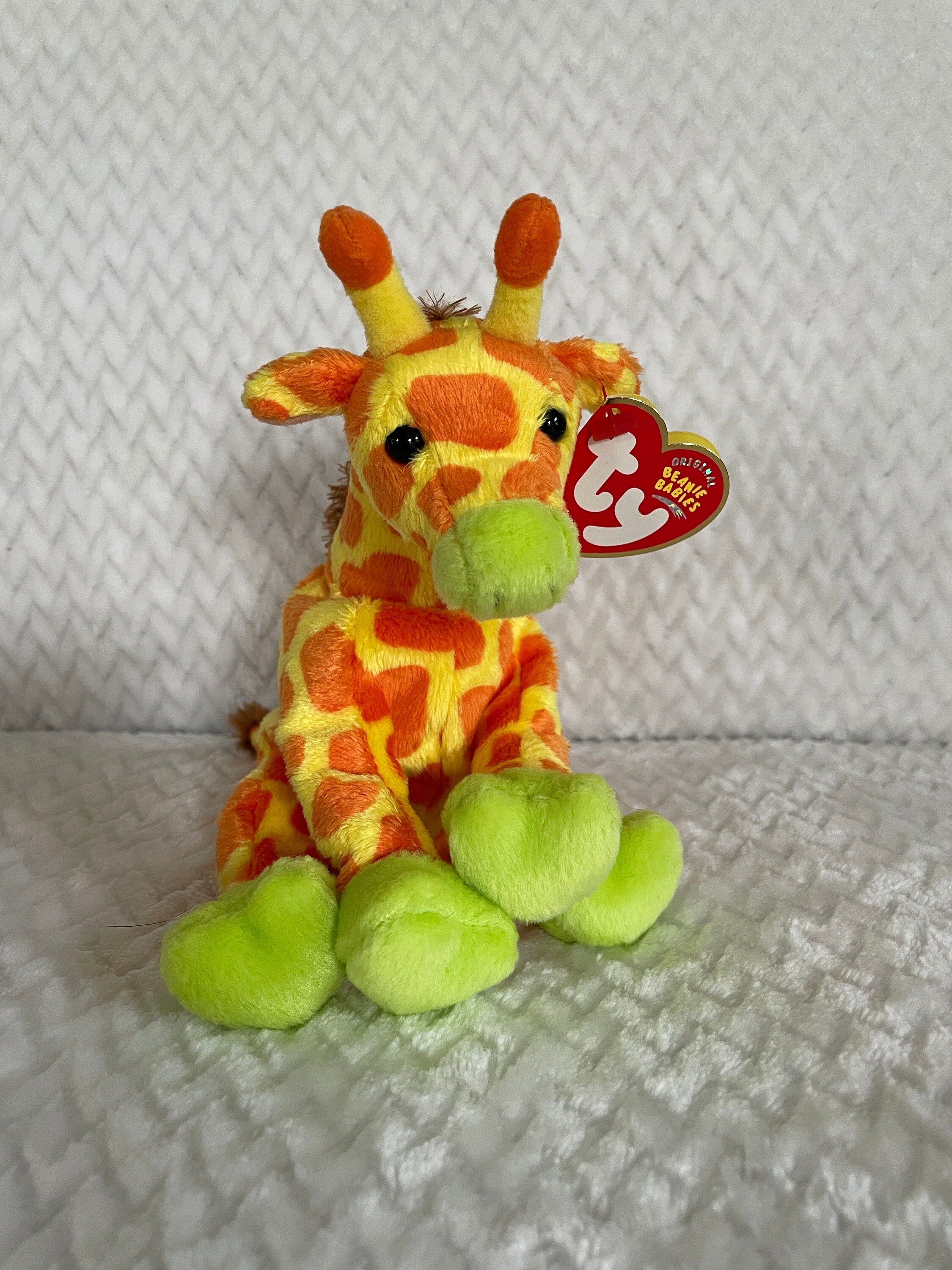 Ty Original Beanie Babies - Safari Animals - Trumpet, Giraffiti, Bushy ...