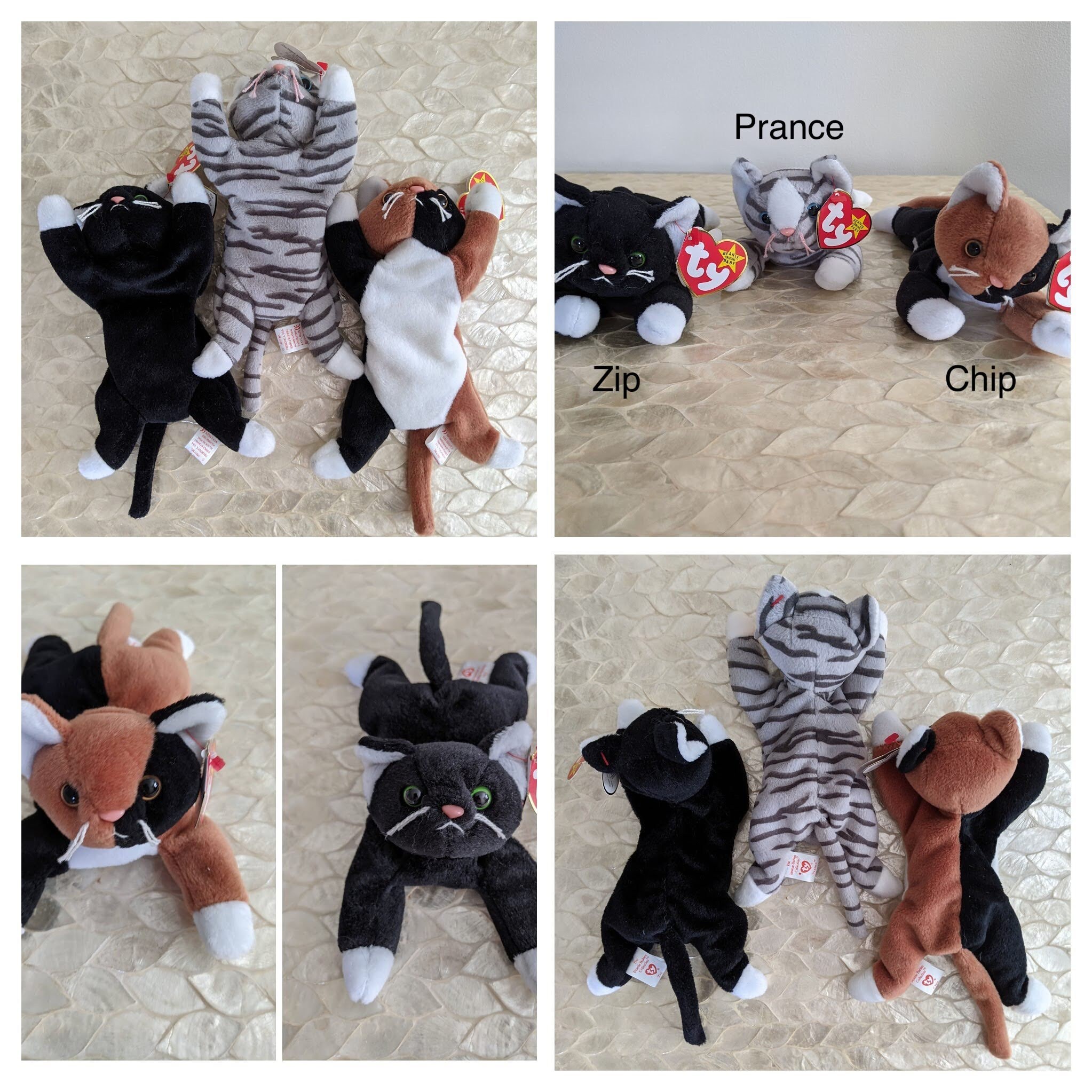 Ty Original Beanie Babies Cats Zip Flip Snip Chip Nip - Etsy