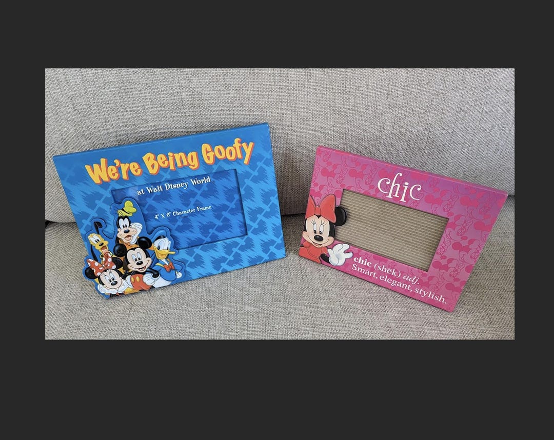 Vintage Disney Photo Frames - Minnie "chic" / Mickey & the Gang "we're ...