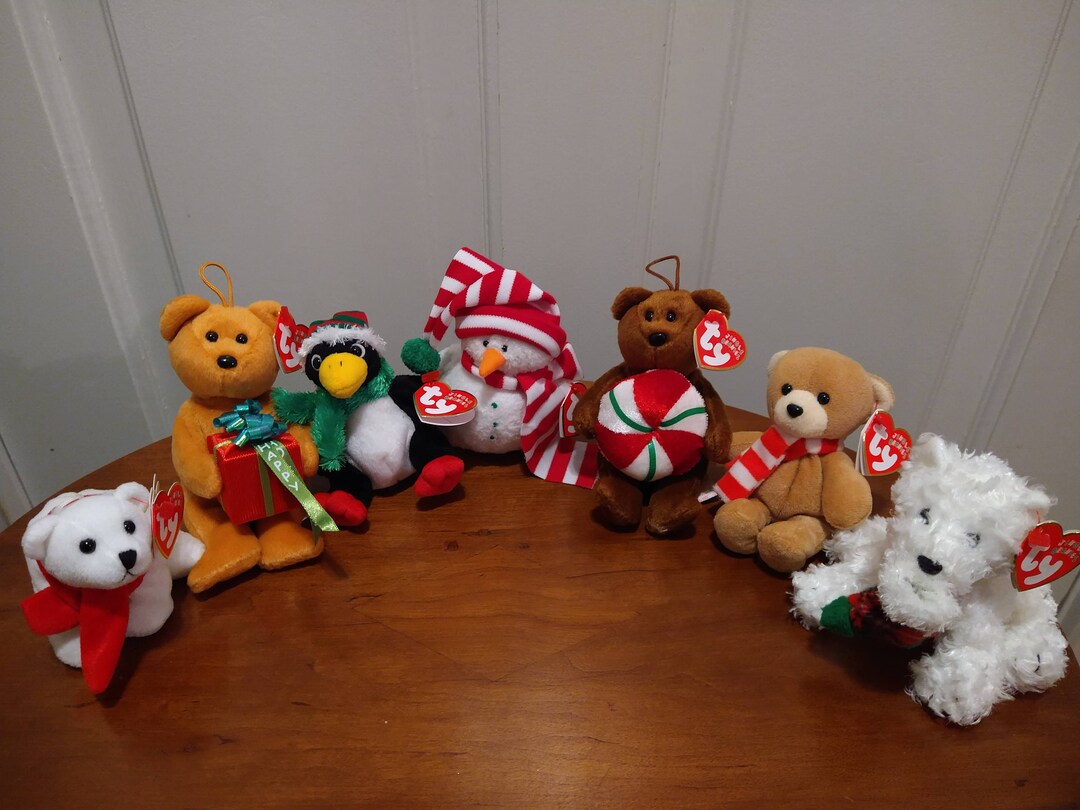 Ty Original Jingle Babies Collection - Bears, Penguins & Snowman (mint ...