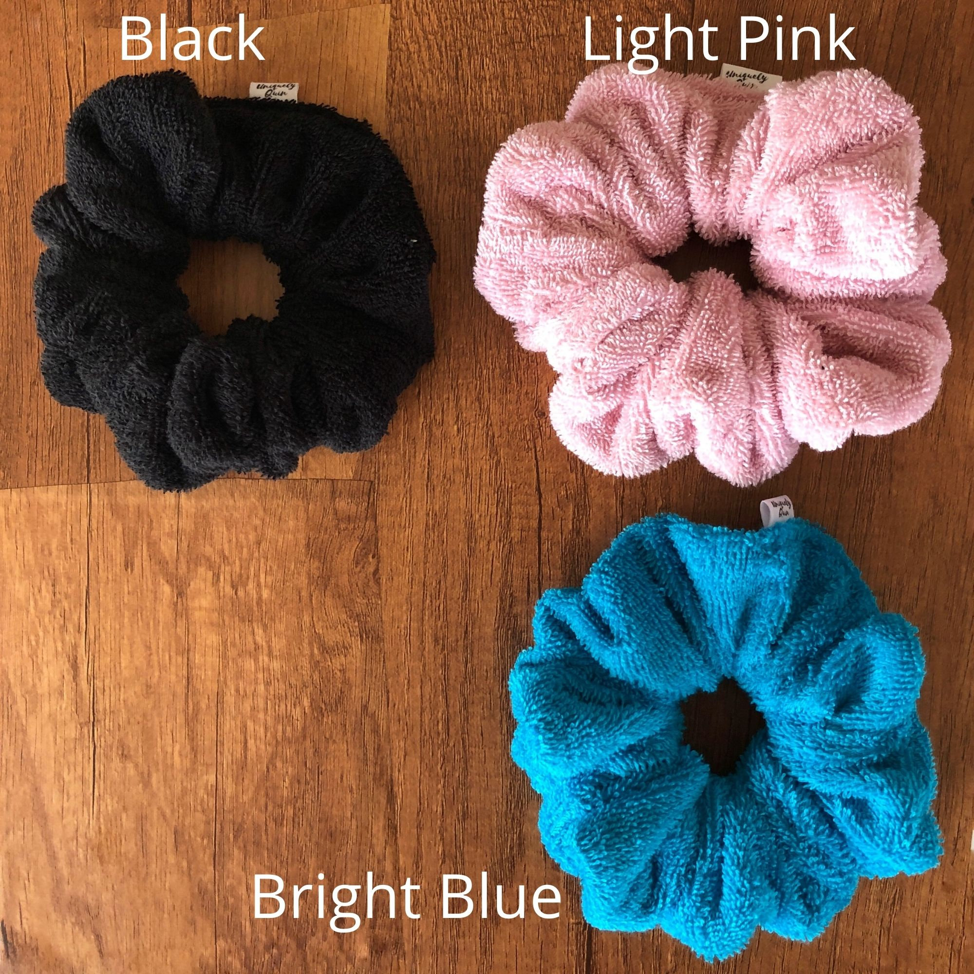 XL Towel Scrunchie, Terry Cloth, Water Absorbing, Oversized Scrunchie ...
