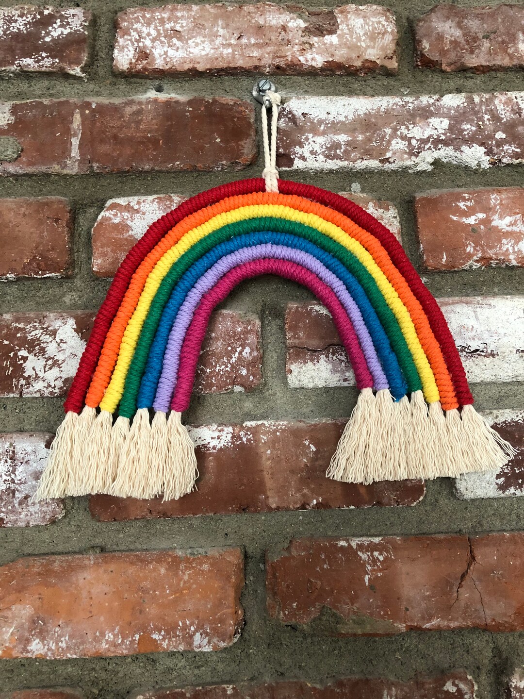 Custom Macrame Rope Rainbow Wall Hanging, Rainbow Wall Hanging, Macrame ...
