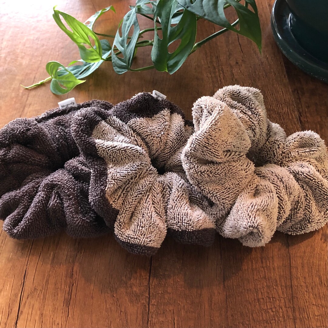 XL Towel Scrunchie, Terry Cloth, Water Absorbing, Oversized Scrunchie ...