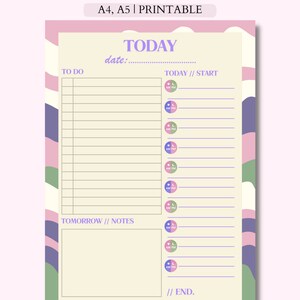Printable Daily Planner, Daily to Do List, Productivity Planner, Daily ...