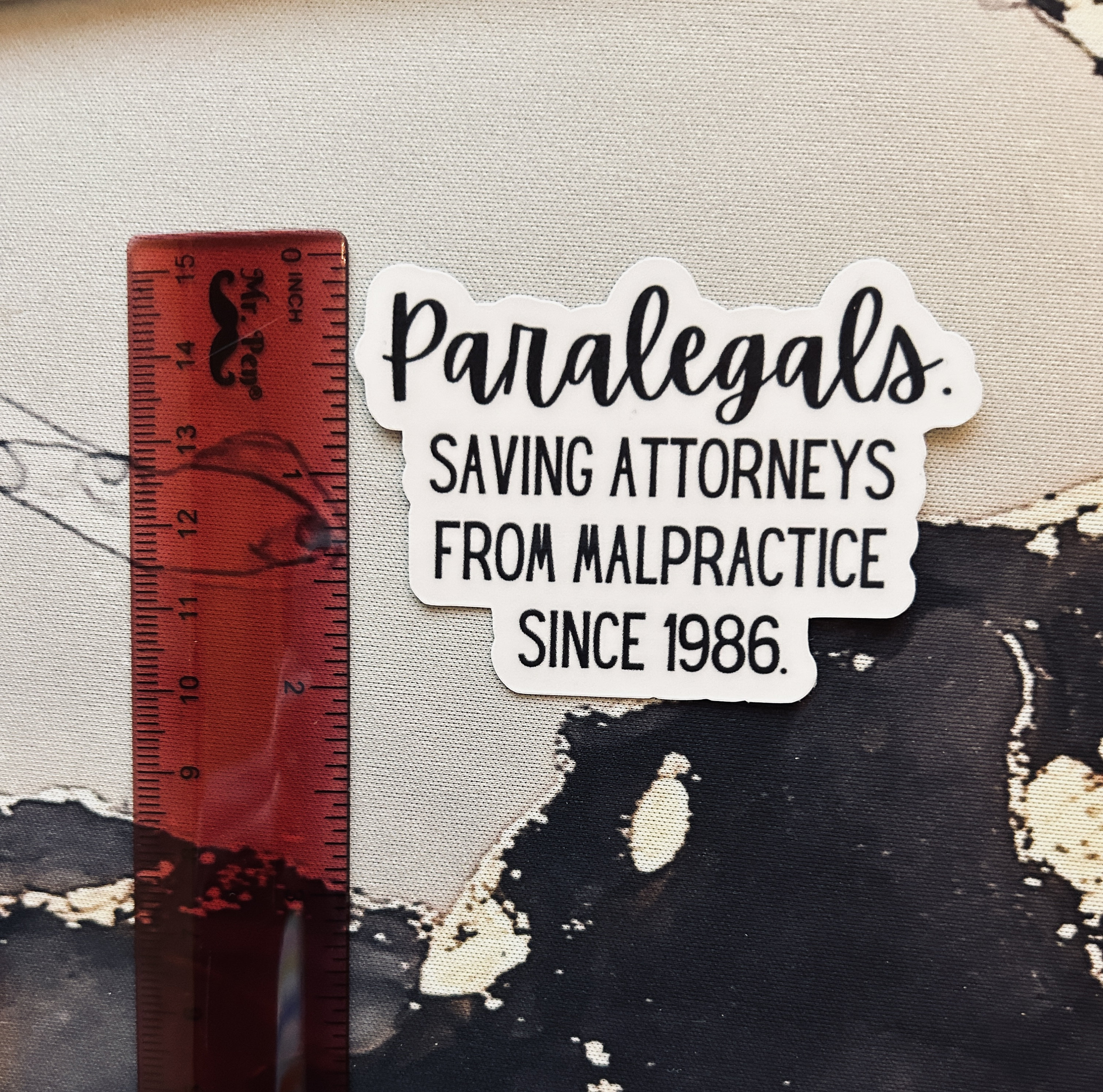 PARELEGAL Die Cut Sticker Pack | 7 Vinyl Stickers | Waterproof | Legal ...