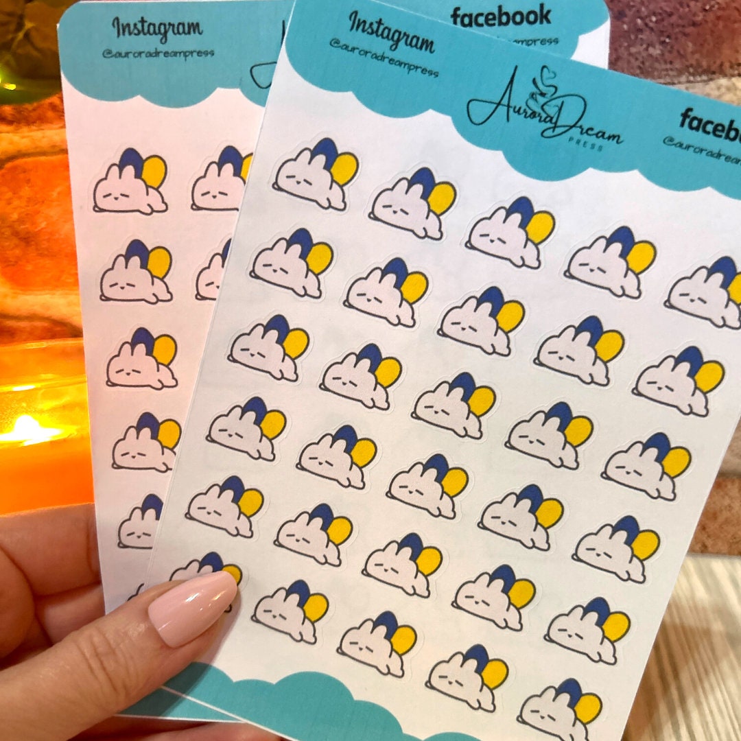 Ukraine resting Bunny Stickers Kawaii Cute Planner/journal/notebook ...