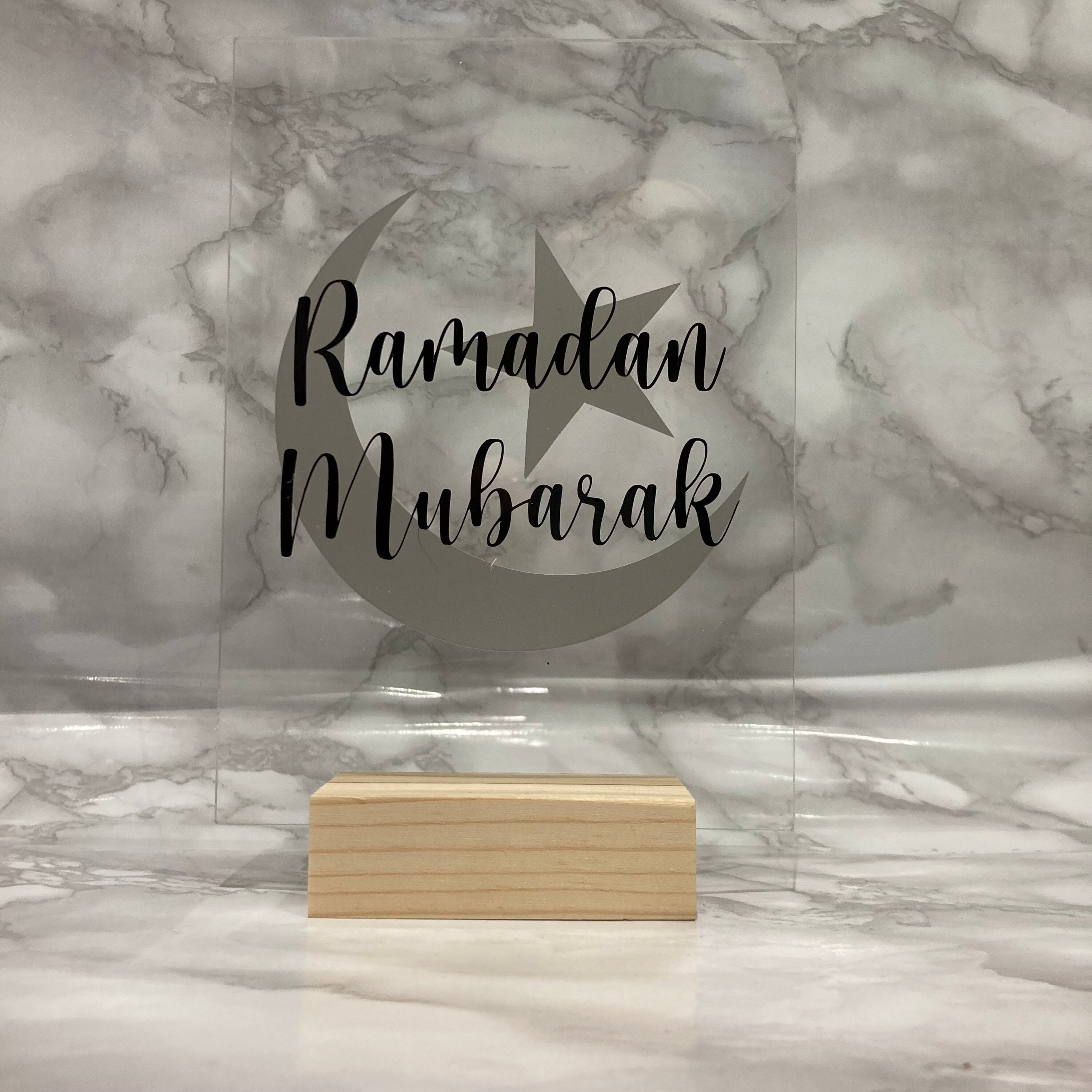 Ramadan Mubarak Acrylic Sign Ramadan Decoration Ramadan - Etsy Australia