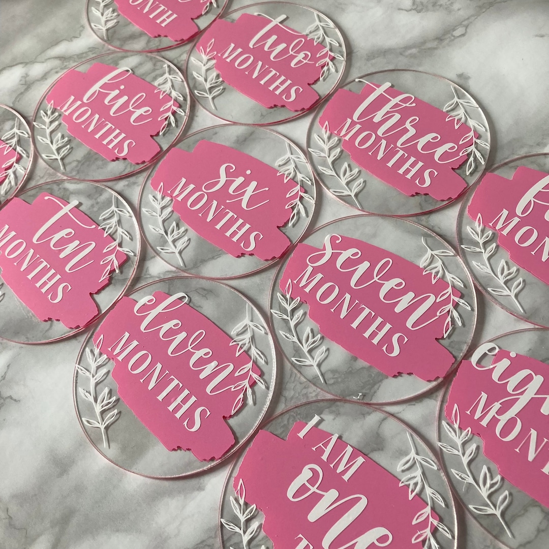 Baby Acrylic Milestone Discs | New Baby Gift | Baby Shower Gift | Baby ...