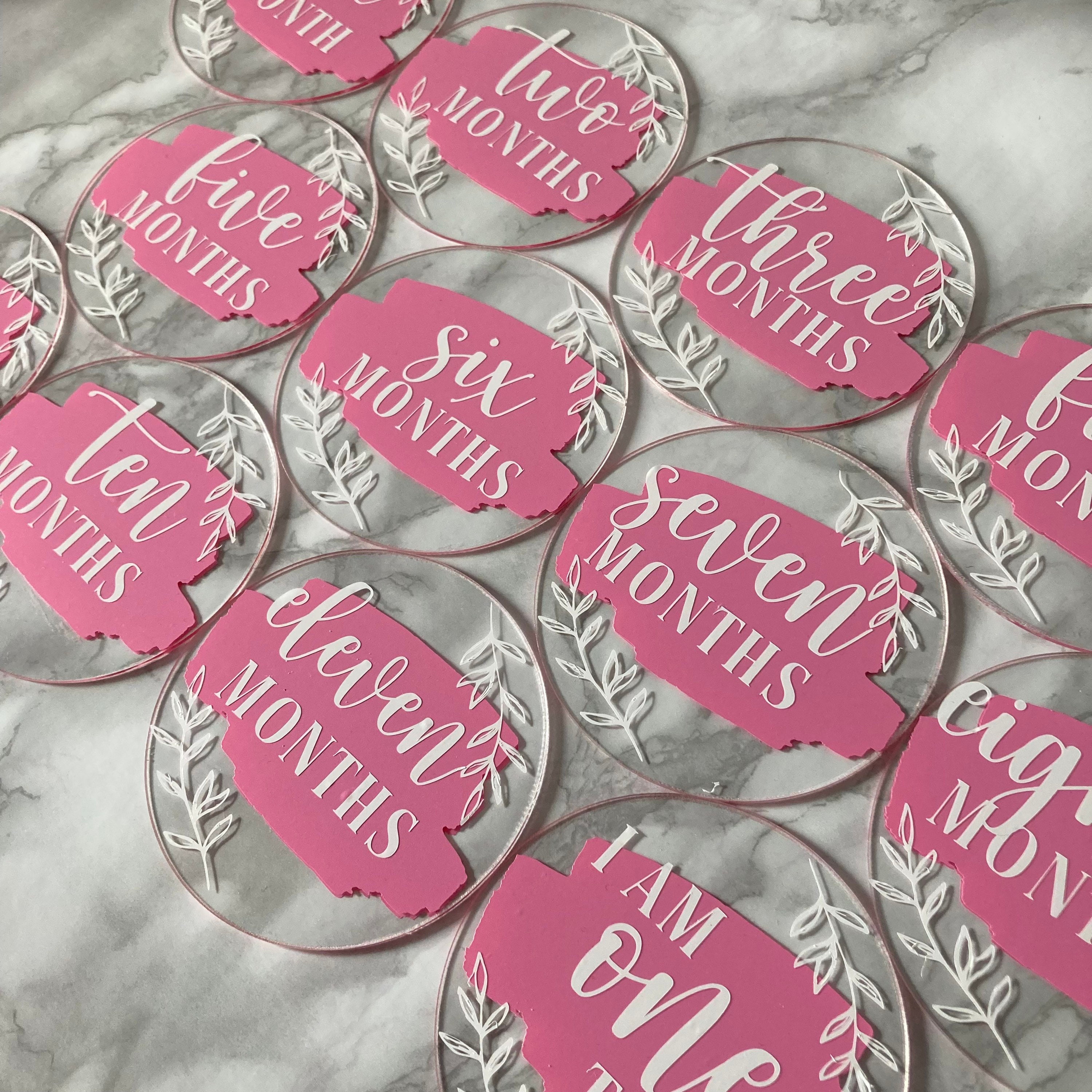 Baby Acrylic Milestone Discs | New Baby Gift | Baby Shower Gift | Baby ...