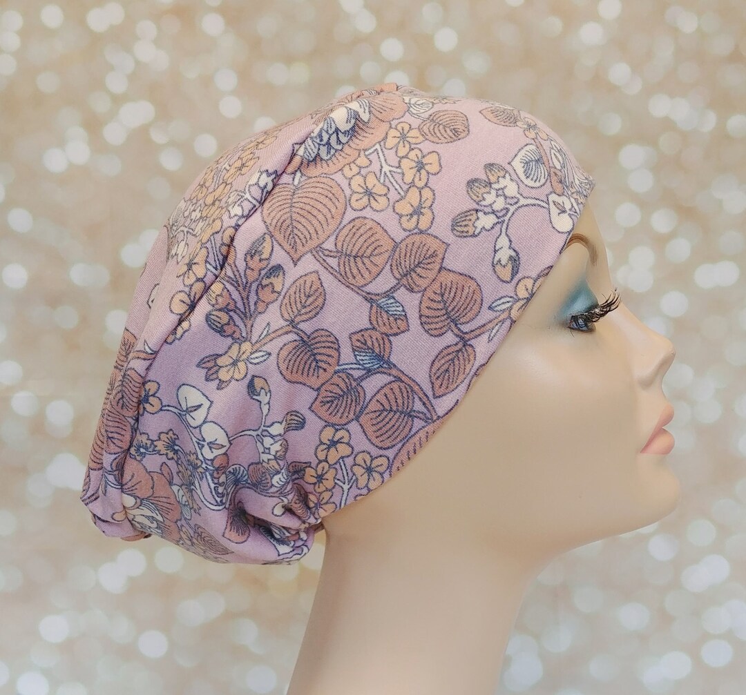 Stretchy Euro Scrub Cap, Knit Scrub Cap, Bun Scrub Cap, Surgical Cap ...