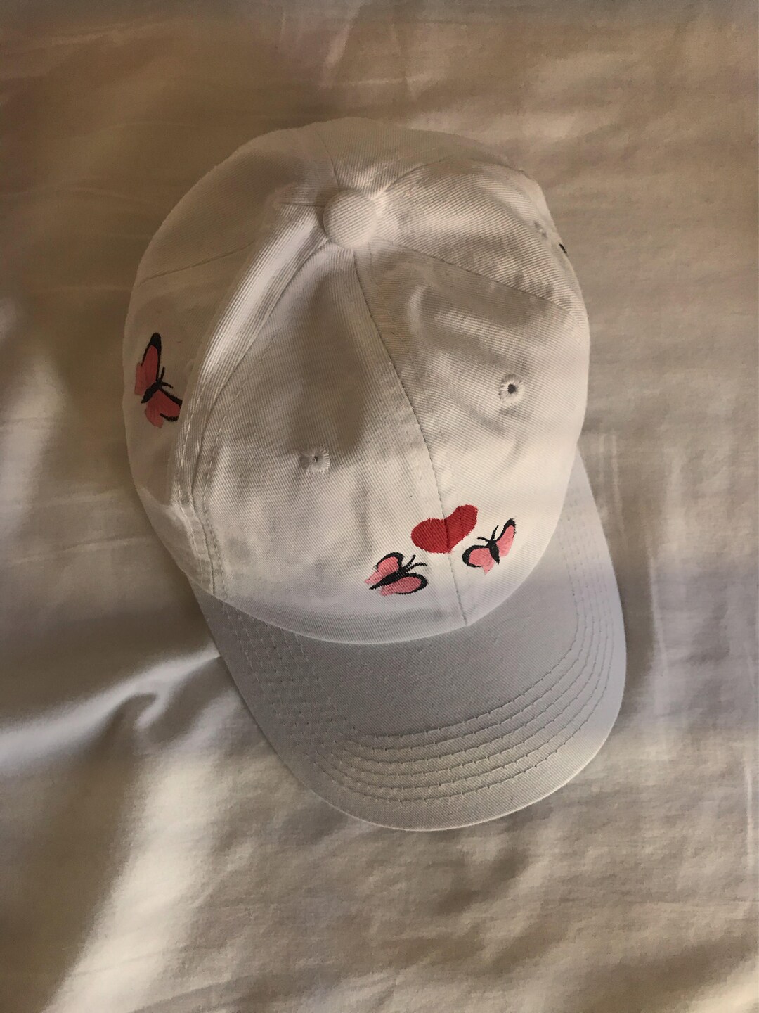 Custom Hand-painted Butterfly Hat, Butterfly Cap, Butterfly Hat ...