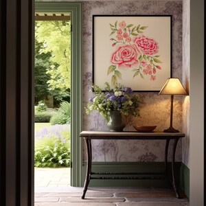 Blush and Bashful Roses Painting, Fine Watercolor Print, Pastel Wall ...