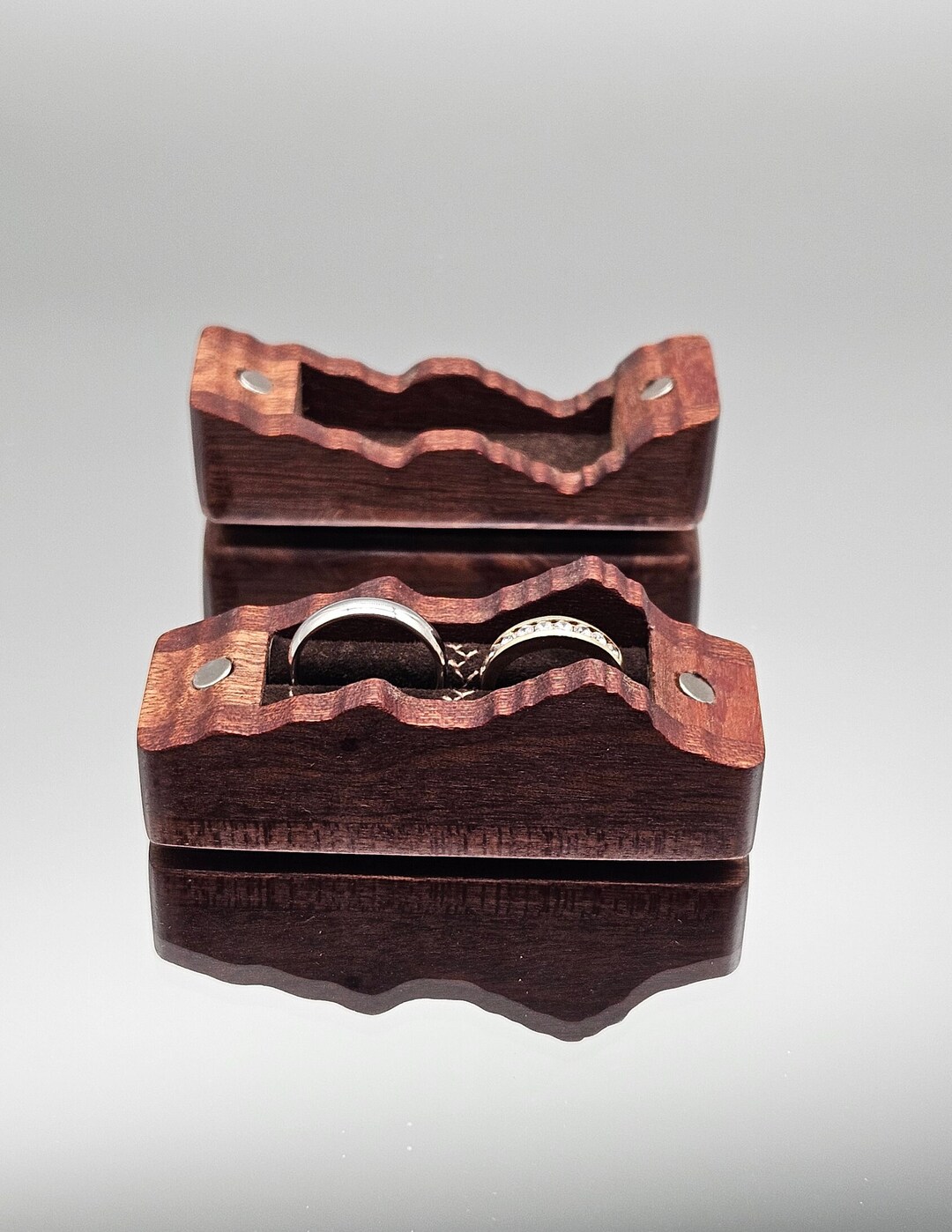 Red Wood Mountain Silhouette Ring Box, Engagement Ring Box, Unique Ring ...