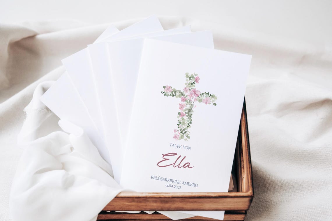 Church Booklet Baptism, 8 Pages, Digital Microsoft Word Template ...
