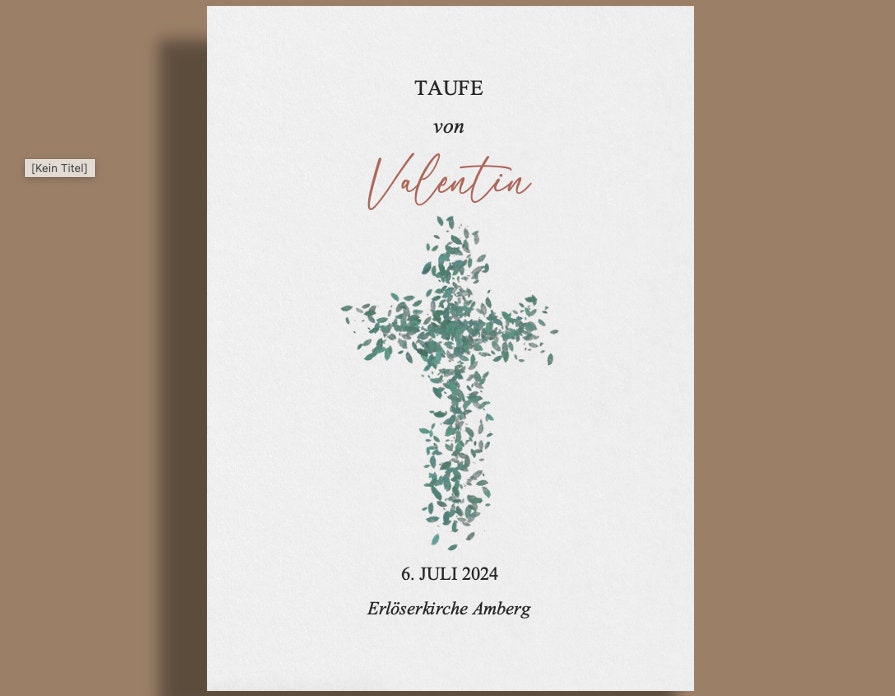 DIGITAL Kirchenheft Taufe 8 Seiten frei editierbar MS - Etsy.de