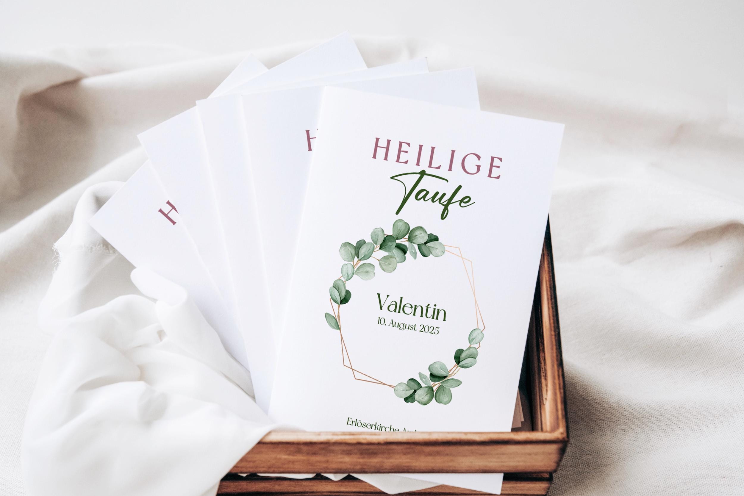 Kirchenheft Taufe, 8 Seiten, Digitale Microsoft Word Vorlage ...