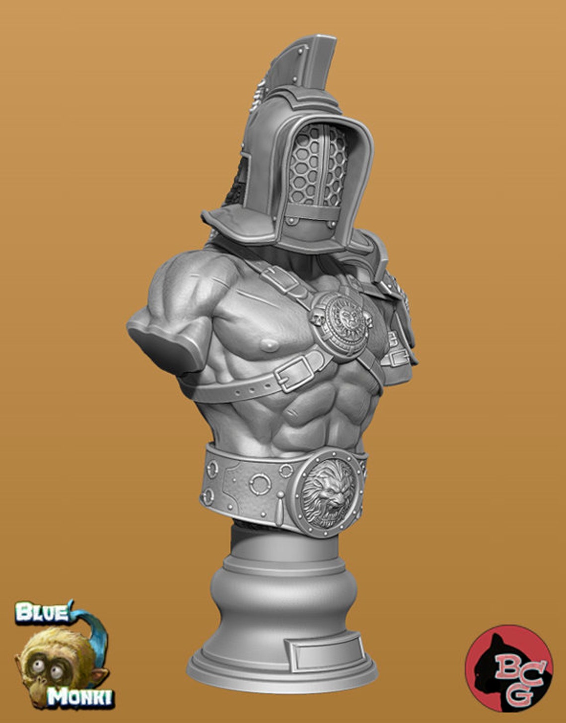 Lion Gladiator Bust Miniature HQ 75mm Resin Un-painted Tabletop RPG - Etsy