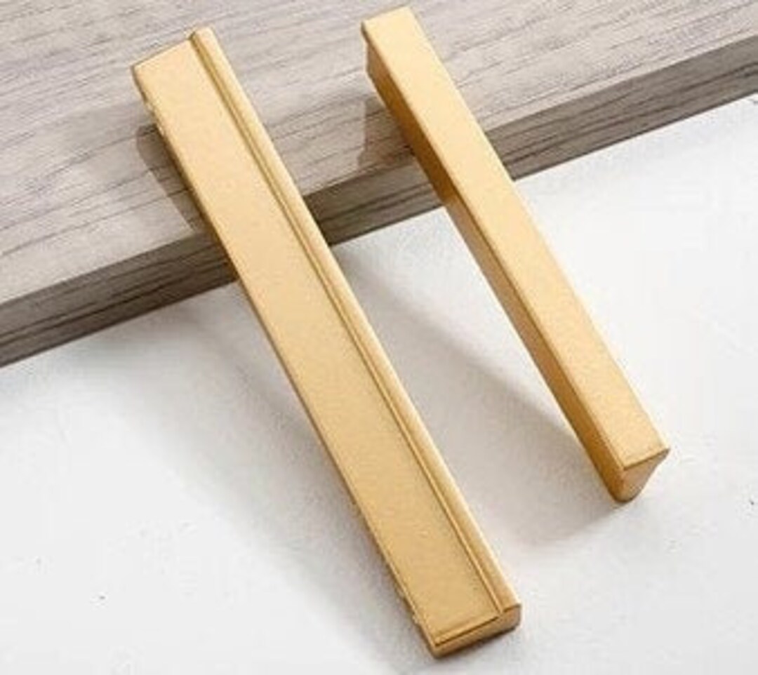 25% OFF Elegant Simple Matte Gold Cabinet Handles Solid Aluminum Alloy ...