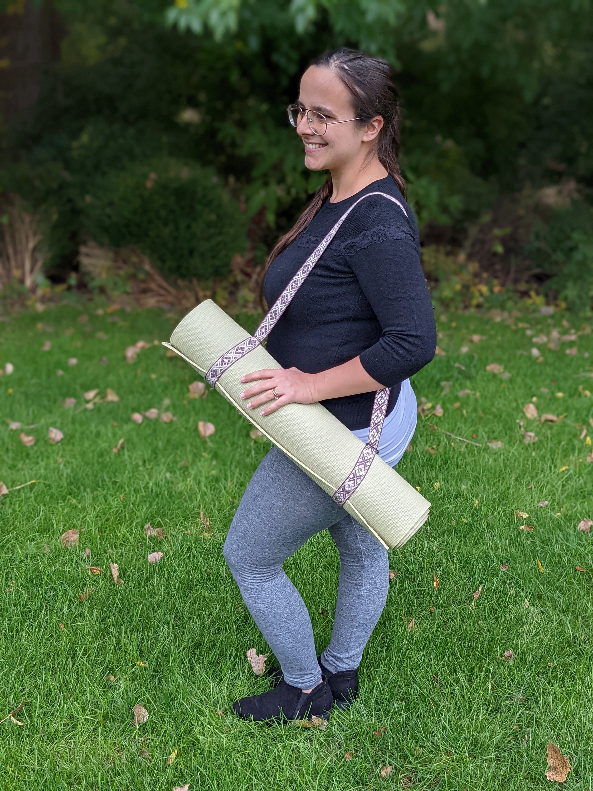 Handwoven Yoga Strap and Mat Carrier (striped Pattern) - Etsy