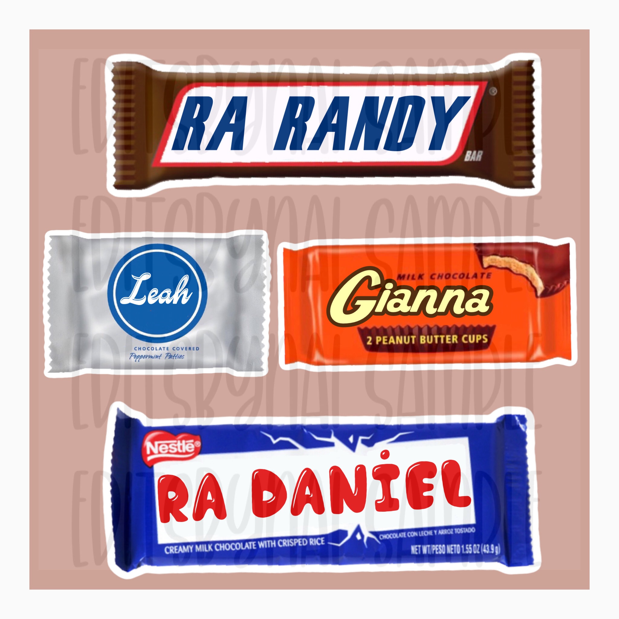 Candy Bar Door Decorations | Edit | Print | Treat | Summer | RA ...