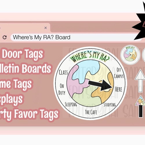 Finding My RA Board Edit Print Treat Summer RA - Etsy