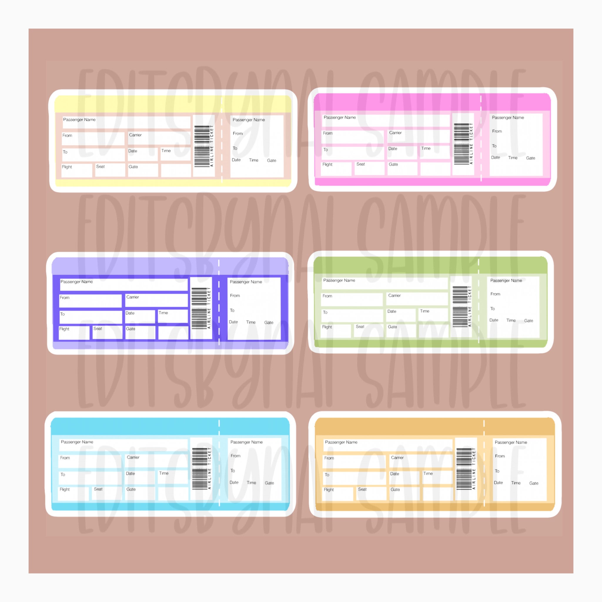 Boarding Pass Door Decs | Edit | Print | Treat | Summer | RA | Teacher ...