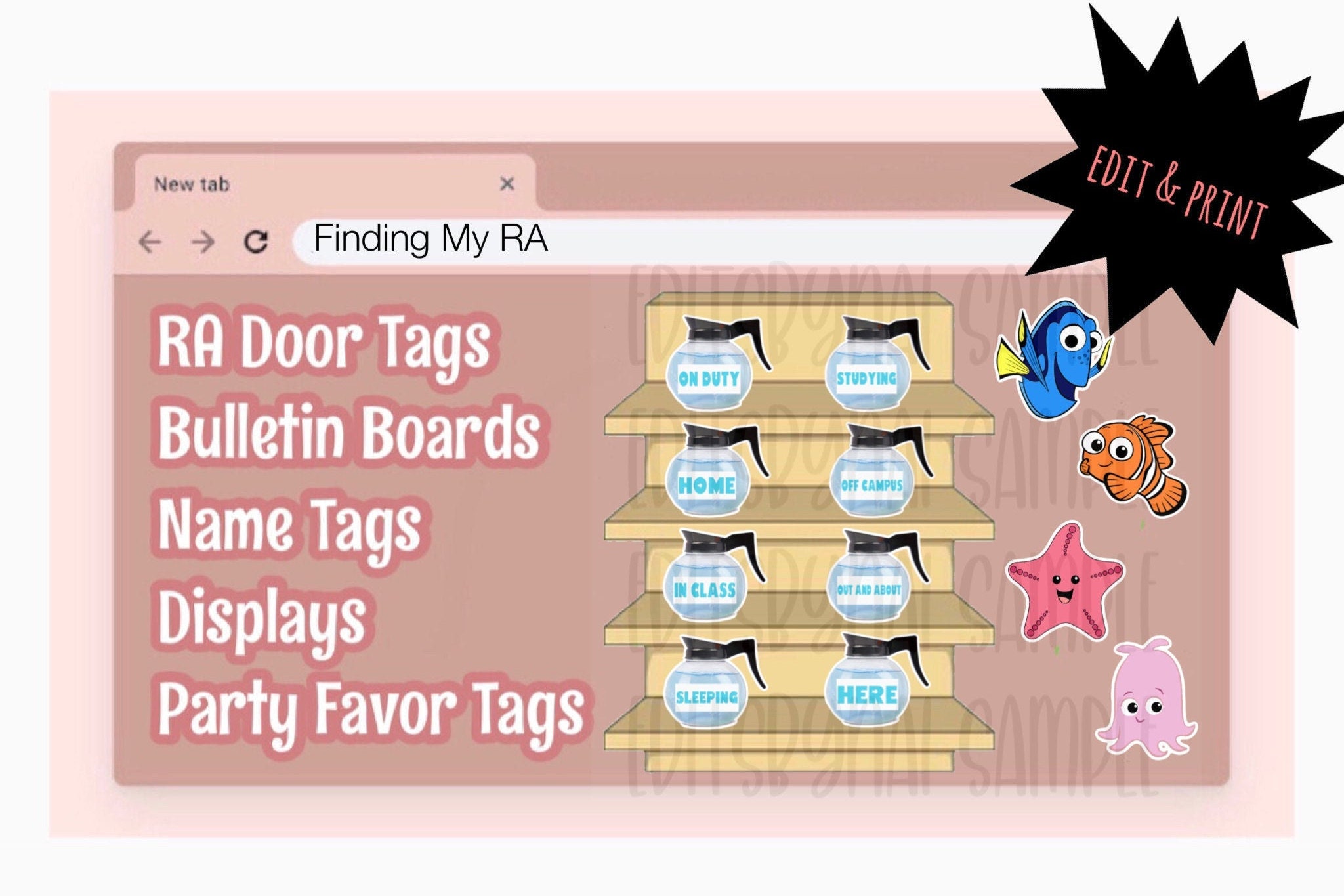 Finding My RA Board | Edit | Print | Treat | Summer | RA | Teacher ...