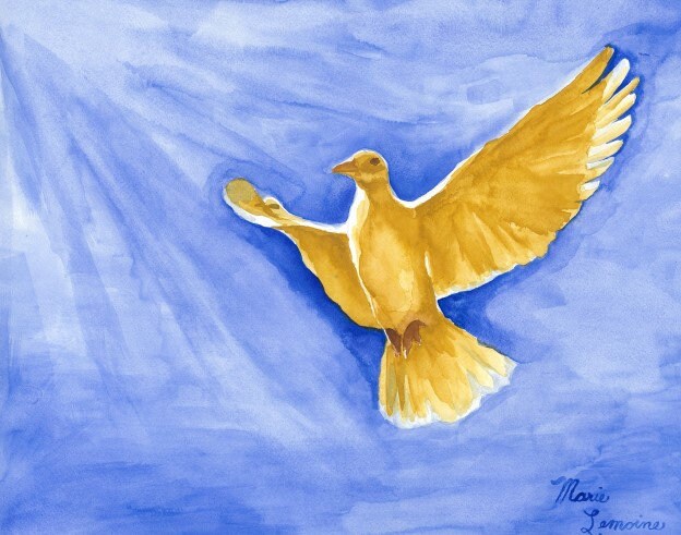 Wall Décor Digital Art Print Dove Watercolor Unframed - Etsy