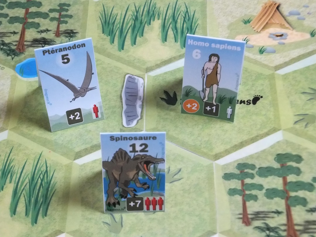 Printable Board Game With Dinosaurs – Dinosaurs – Family Game Strategy ...