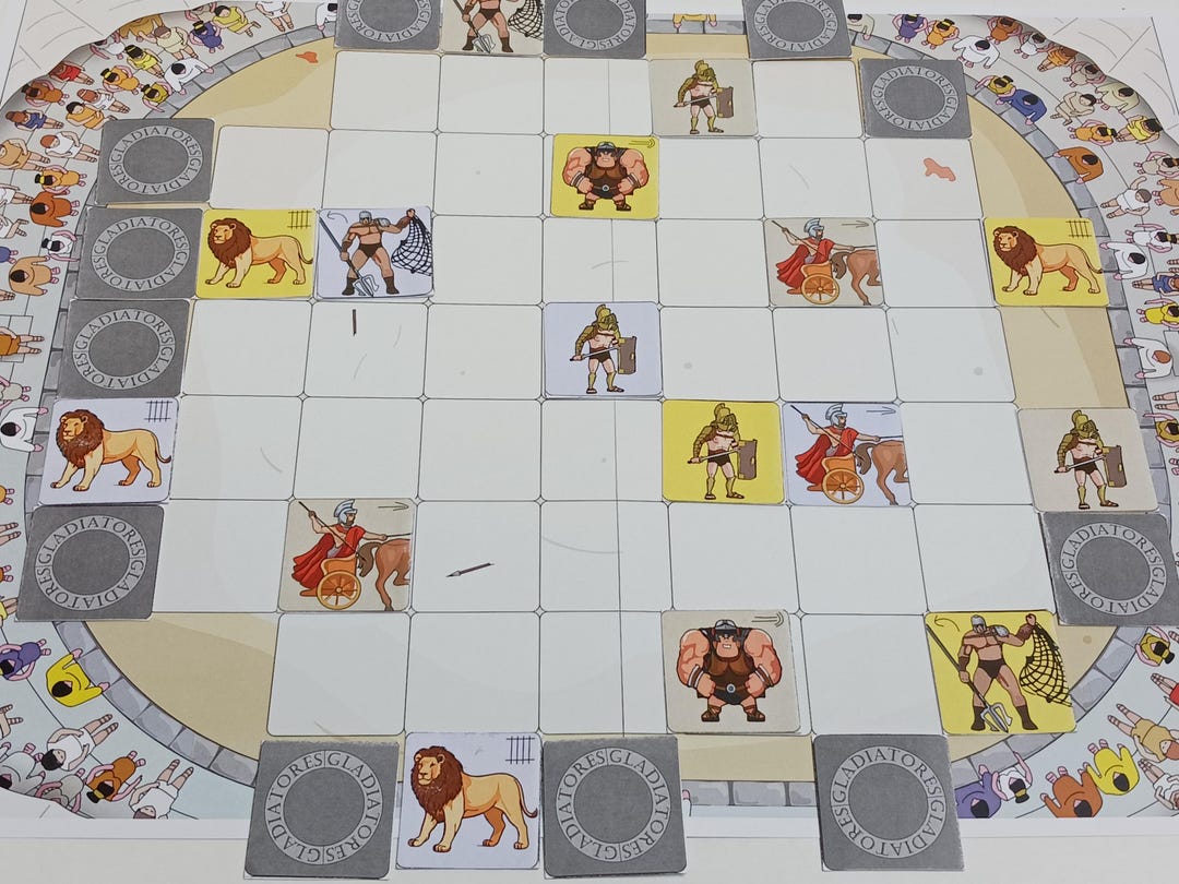 Gladiators Printable Strategy Board Game – Gladiator Fights in the ...