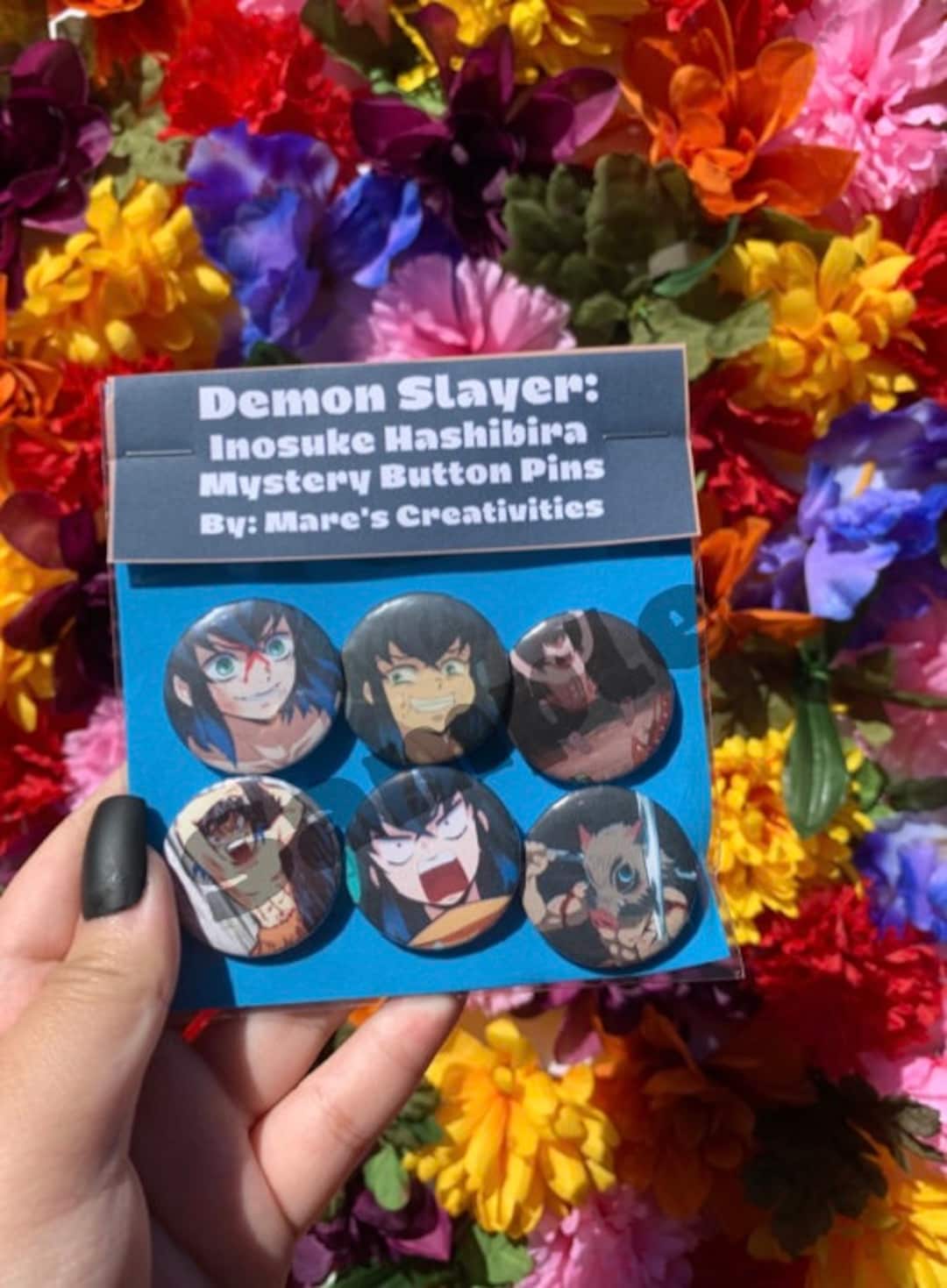 UPDATED: Demon Anime Mystery Button Pins (100+ Designs) - Etsy