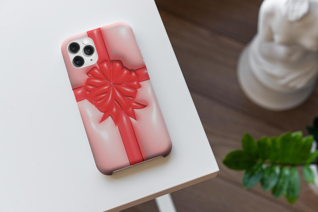 3D Pink and Red Gift, Phone Wallpaper, Christmas Design, Downloadable ...