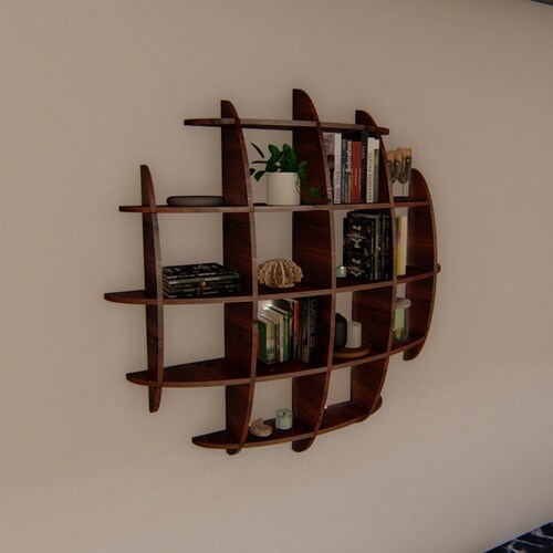 Sphere Bookshelf Parametric Waffle Shelf Hemispherical - Etsy