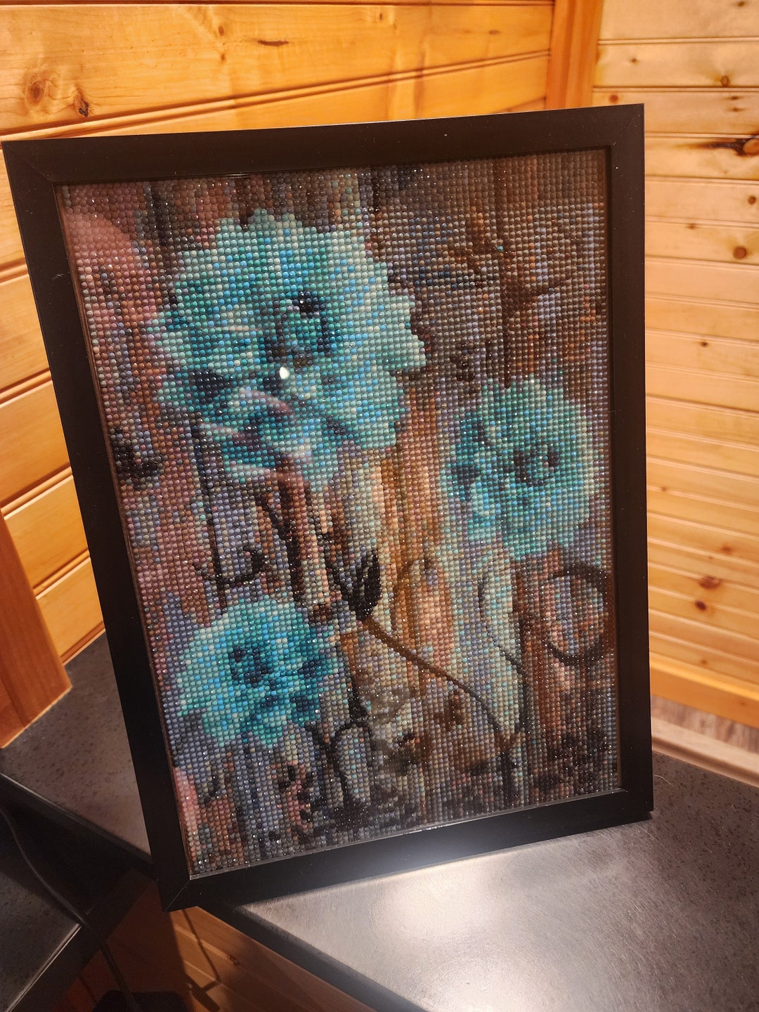 Blue Flower Diamond Painting - Etsy
