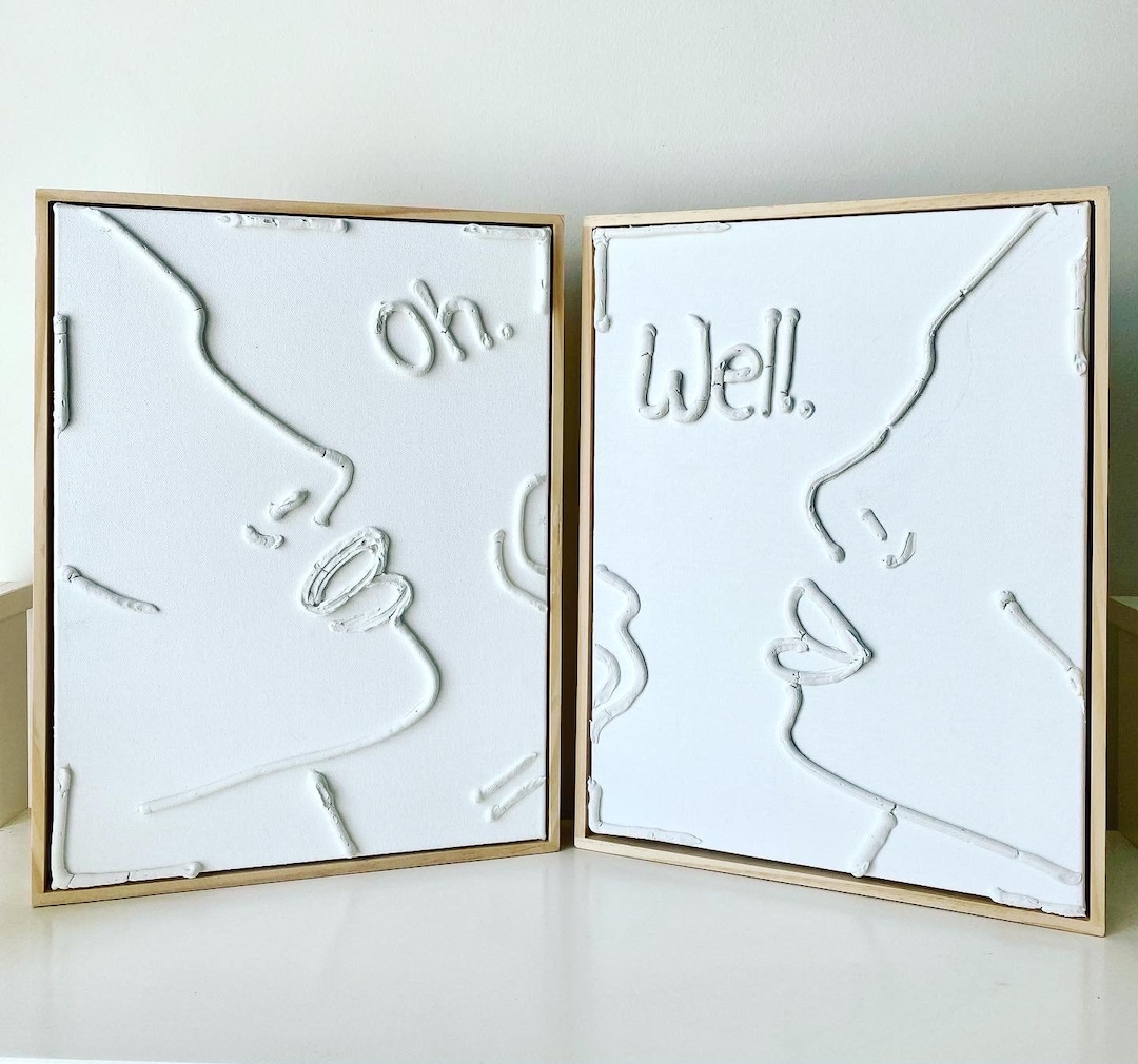 Twin Texture Profiles Feminine 3D Outlines for a Modern - Etsy