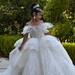Couture Girls Beaded White Swan Princess Ball Gown Dress With Train ...