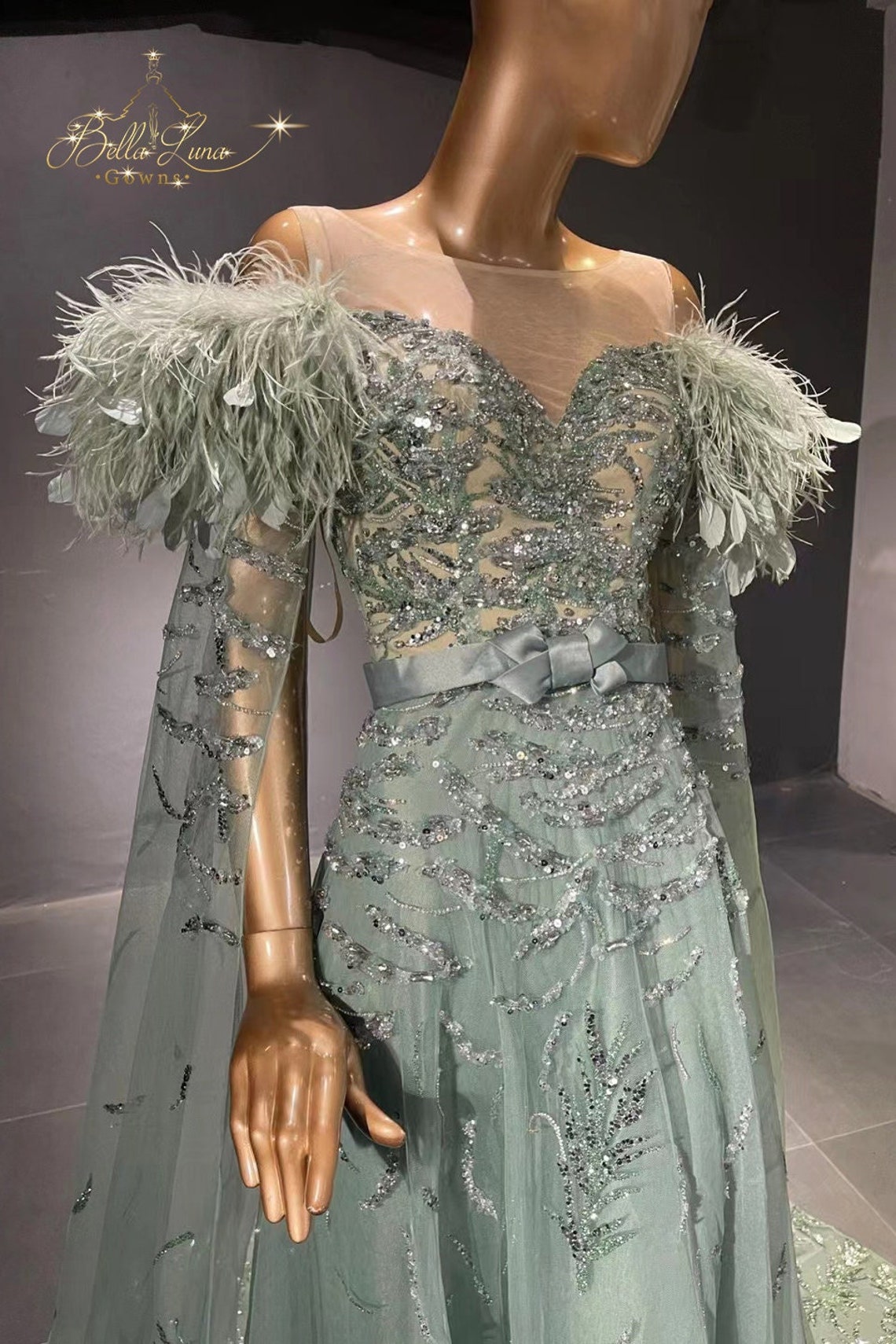 Rhinestone and Crystal Beaded Women's Evening Dress With - Etsy