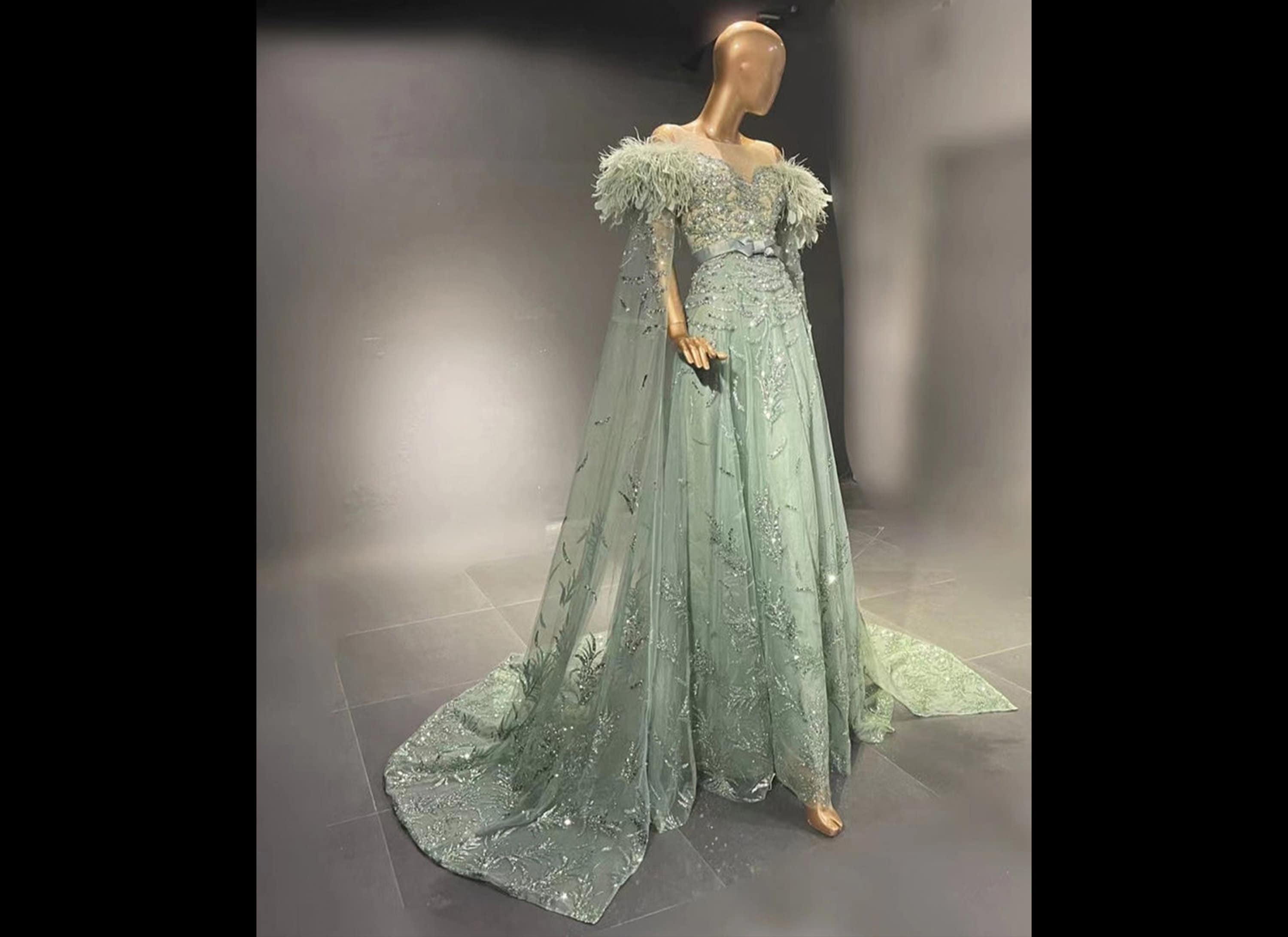 Rhinestone and Crystal Beaded Women's Evening Dress With - Etsy