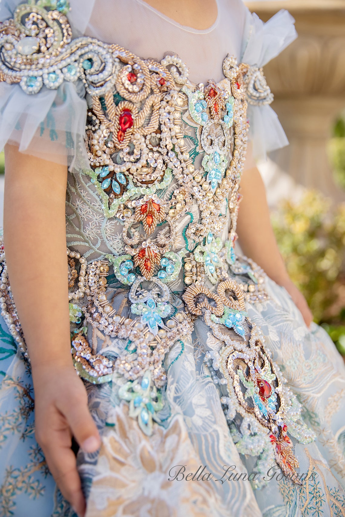 Girls Couture Royal Princess Dress Luxury Ball Gown With - Etsy