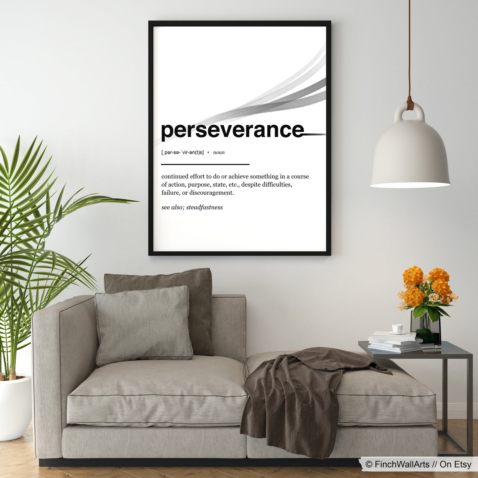 Perseverance Definition Printable Digital Wall Art Home | Etsy